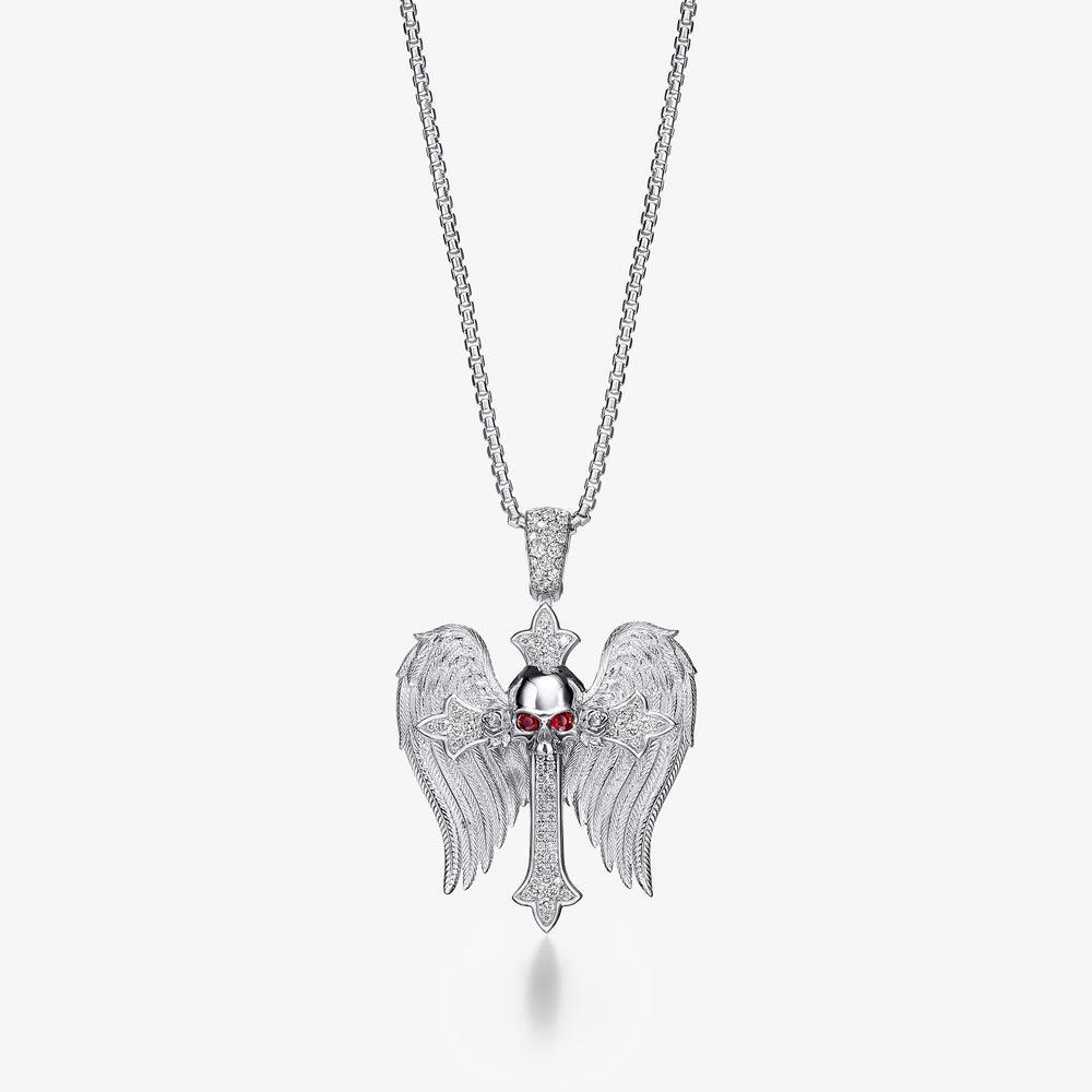 Angel of Death Diamond Cross Pendant | Alex Moss NY - Alex Moss New York