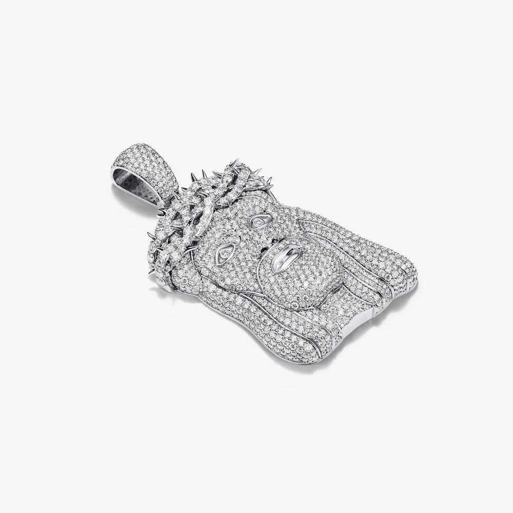Large Classic Diamond Jesus Piece | Alex Moss NY