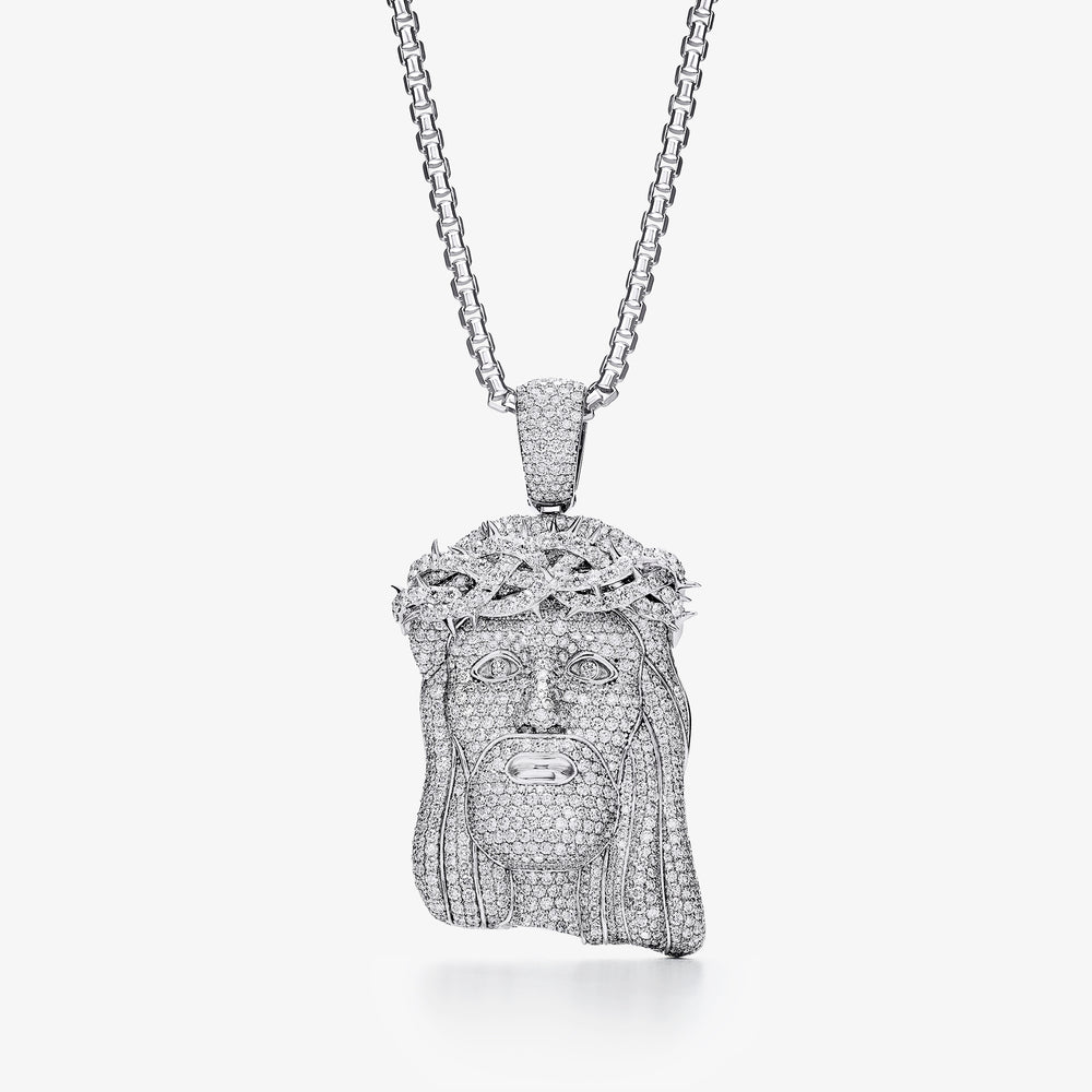 Large Classic Diamond Jesus Piece | Alex Moss NY