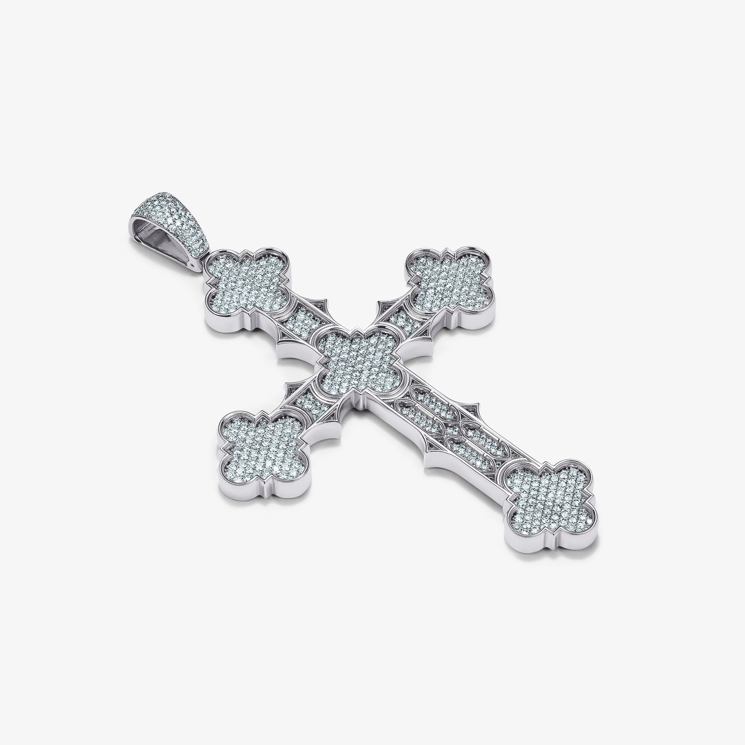 Large Notre Dame Diamond Cross Pendant | Alex Moss NY