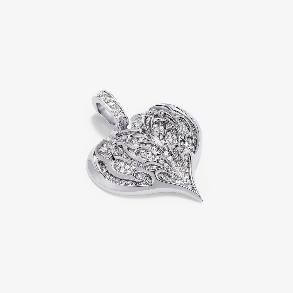 Large Trinity Diamond Heart Pendant | Alex Moss NY - Alex Moss New York