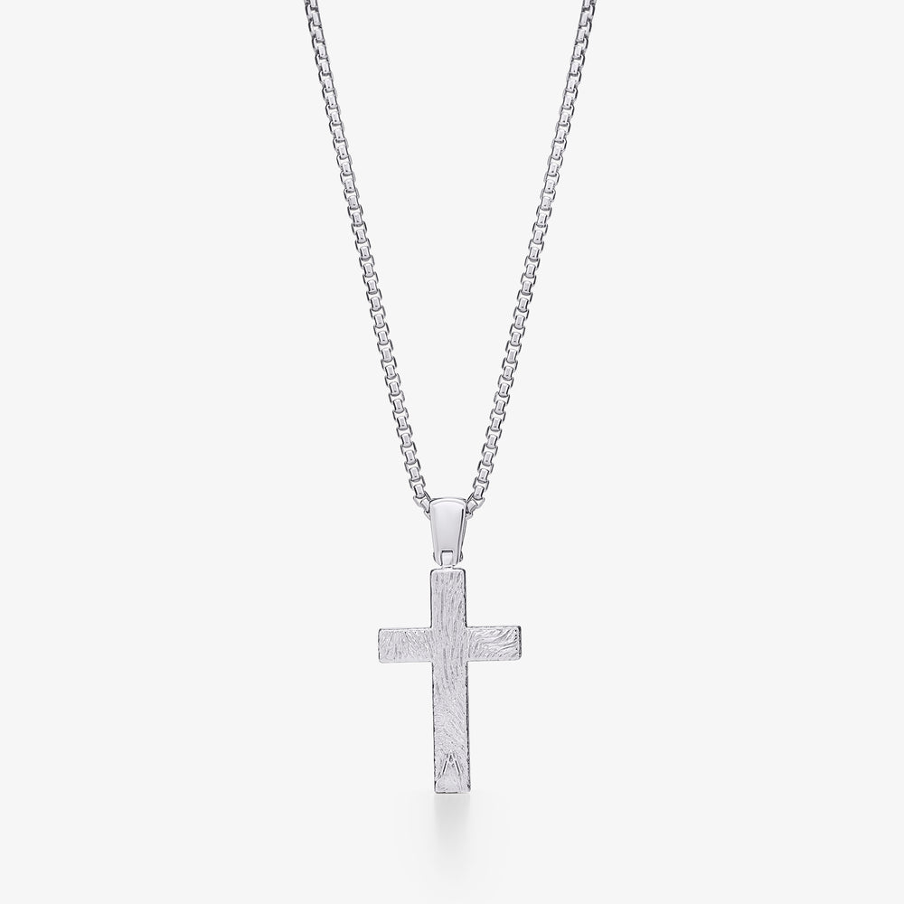 Mini Wood-Textured Cross Pendant | Alex Moss NY